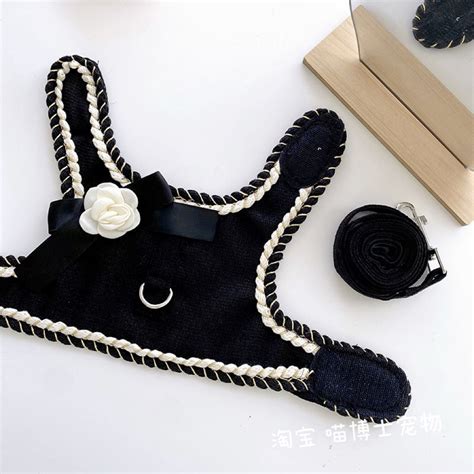 寵物牽引繩狗狗小型犬貓咪胸背衣服小香風牽引帶遛狗繩貴賓比熊 蝦皮購物