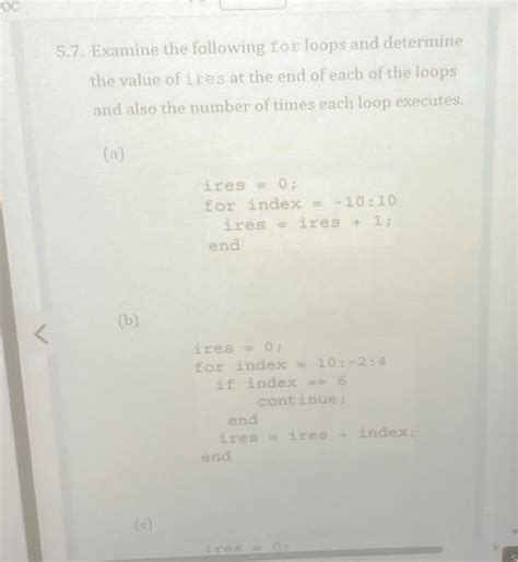 Solved Mat Lab Code Only Foc 5 7 Examine The Following For