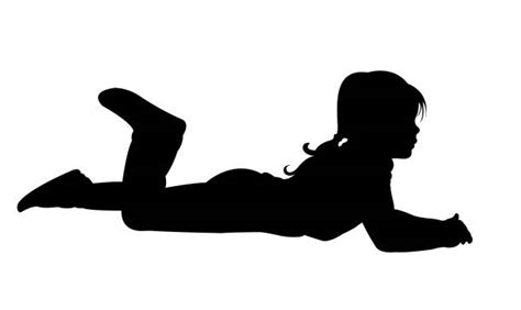 Laying Down Silhouette Illustrations Royalty Free Vector Graphics