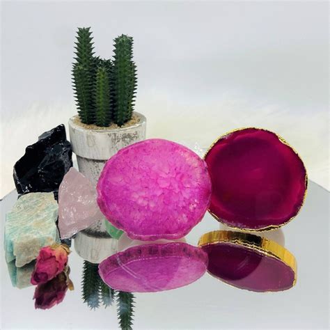 Ruby Quartz Natural Stone Phone Holder Black Diamonds New York From