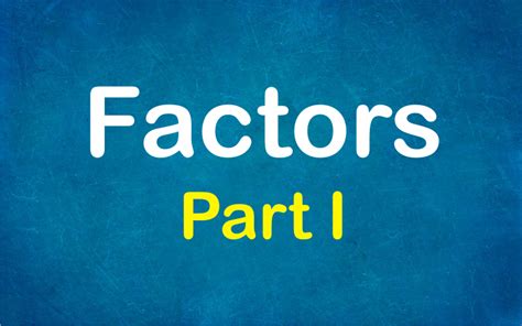 Number Of Factors Concepts And Formulas For Cat Exam Bodhee Prep