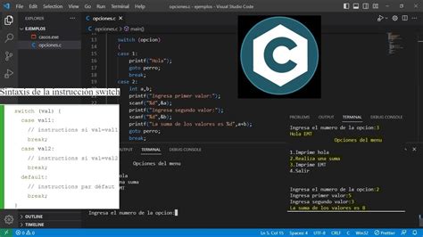 Uso De Switch Case En Lenguaje C Youtube