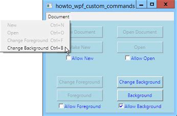 C Helper Use Custom Command Bindings In WPF And C