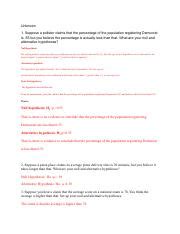 Identifying Null Alternative Hypothesis Exercise Pdf Unknown