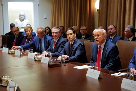President Trump Meets With Cabinet For First Meeting See Photos