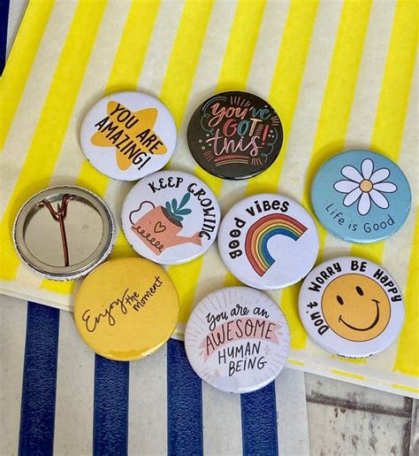 Yellow Ish Pin Button Design Diy Buttons Cute Pins