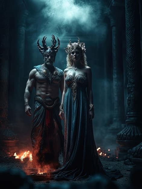 Premium Photo Hades And Persephone In The Underworld Or Hell Ai Generated Image