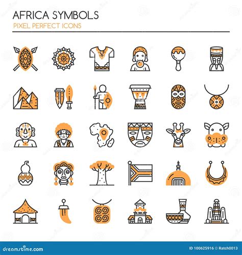 Africa Symbols Stock Vector Illustration Of Safari 100625916