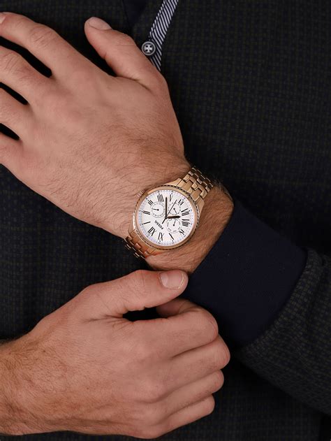 Fossil Bq3576 Redding Rose Gold Stainless Steel 42mm