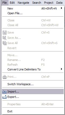 Import Model Files Into WebSphere Integration Developer