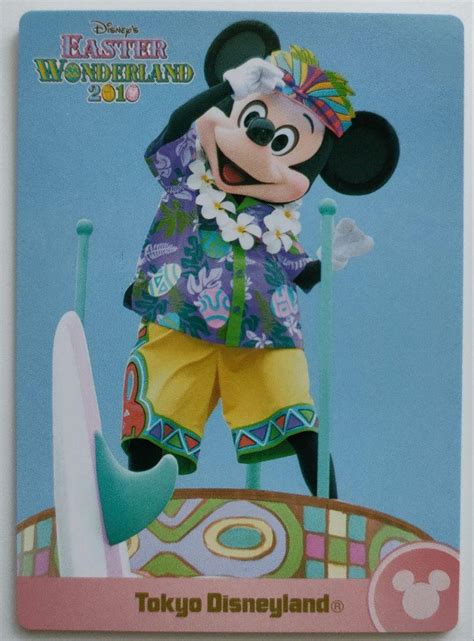 89★tdr ディズニー コレクションカード★イースター2010 アロハミッキー メルカリ