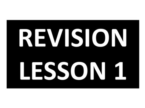 Cambridge Igcse Section 1 Revision Pack Teaching Resources