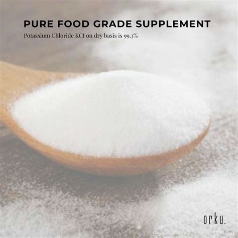 Orku 400g Potassium Chloride Powder Pure E508 Food Grade Salt