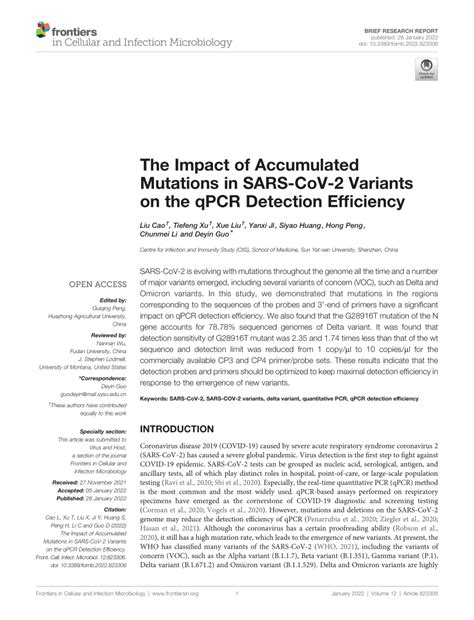 Pdf The Impact Of Accumulated Mutations In Sars Cov 2 Variants On The