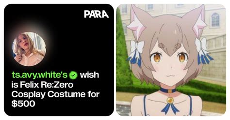 Felix Re Zero Cosplay Costume · Ts Avy White
