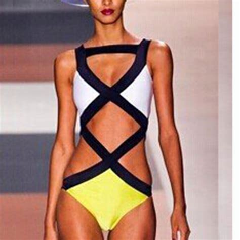 Outlet Swimwear Bandage One Piece Swimsuit Female 2016 Fashion Monokini