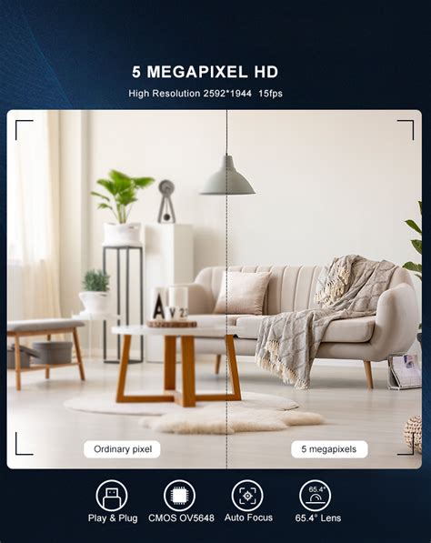 Custom Auto Focus Usb 2 0 Maximum Resolution 2592 1944 67db Cmos Sensor