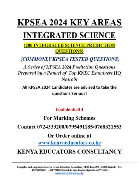 Sci 2024 Kpsea Commonly Tested Qns Pdf