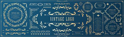 디자인 빈티지 요소의 벡터 집합입니다 장식 프레임 테두리 칸막이 배너 화살표 모노그램 모서리 사각형 로고 템플릿 배와 꽃 비네팅