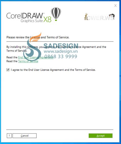 instructions for downloading and installing corel draw x8