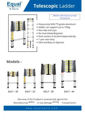 Steeping Aluminium Equal 65 Meter 21 Ft Portable And Compact
