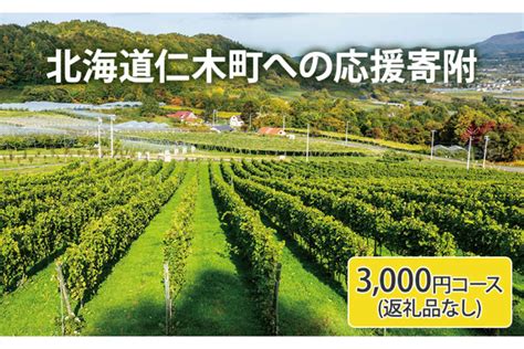 ふるさと納税 「北海道仁木町 寄附のみの応援受付 3000円コース 56131382」 北海道仁木町 ふるさと納税の「ふるさとぷらす」