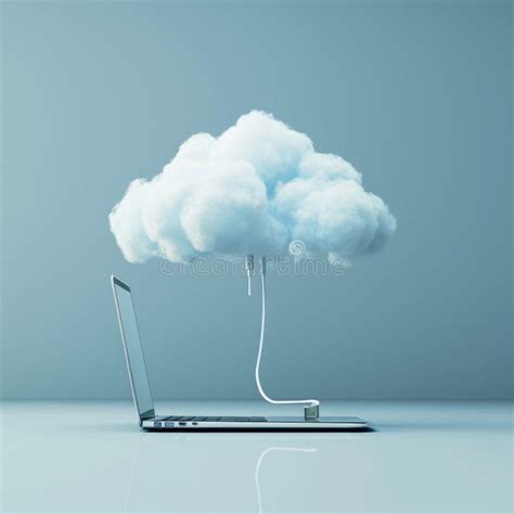 Cloud Computing Technology Concept Background White Cloud Connect To