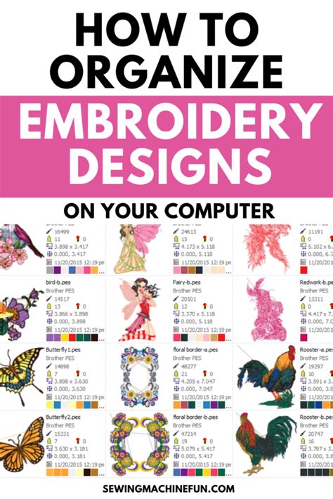 How To Catalog Organize Embroidery Designs For FREE