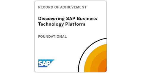 Discovering Sap Business Technology Platform Record Of Achievement Was Issued By Sap To Aditya