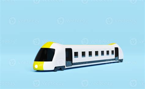 3d Bullet Train Cartoon Yellow White Sky Train Transport Toy Summer