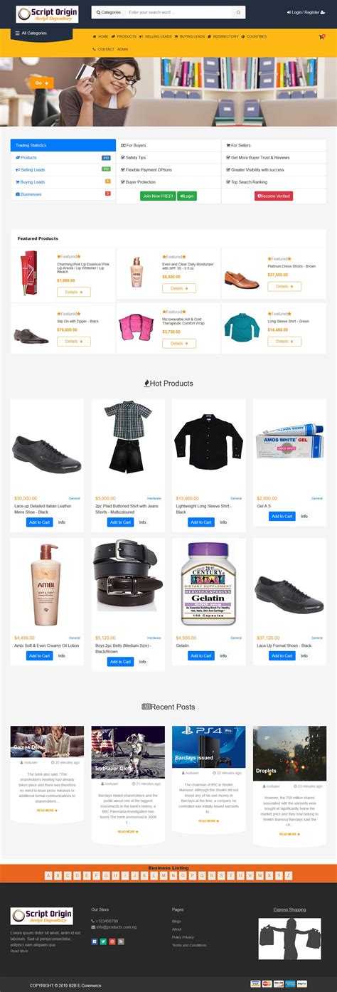 b2b b2c business script php by scriptorigin codester