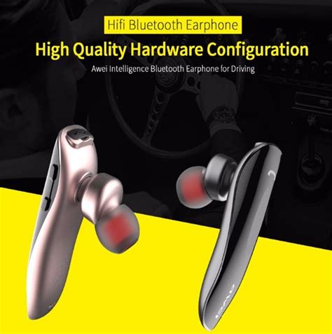 Awei N1 Intelligent Noise Reduction Wireless Bluetooth V4 1 Earphone Hands Free With Microphone