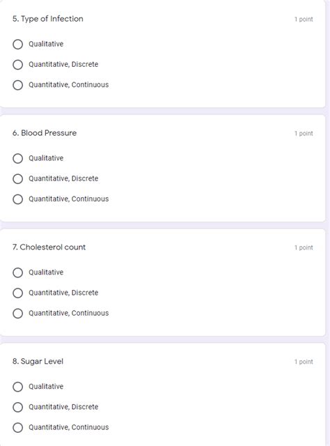 Solved Classify The Following Variables As Qualitative