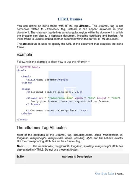 11 html iframes bsdk pdf html element html