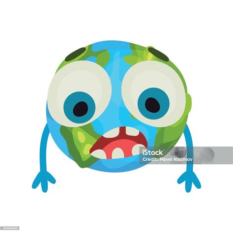 귀여운 만화 슬픈 지구 행성 Emoji 인간 답게 세계 문자 감정 다채로운 벡터 일러스트 레이 션 귀여운에 대한 스톡 벡터 아트 및 기타 이미지 Istock