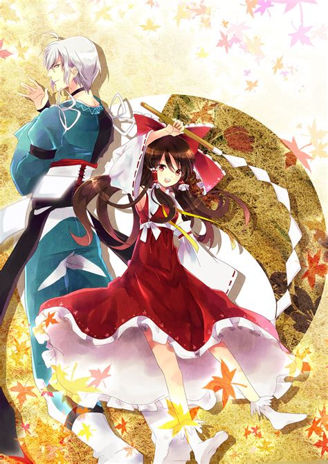 Hakurei Reimu And Morichika Rinnosuke Touhou Drawn By Unabaramisumi