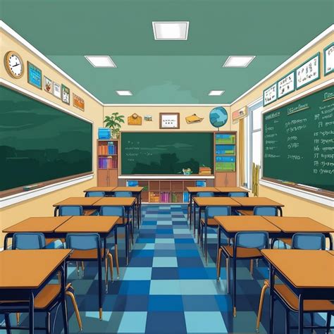 A Classic School Classroom Premium Ai Generated Image