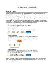 Understanding Linked Lists Types And Implementation Course Hero