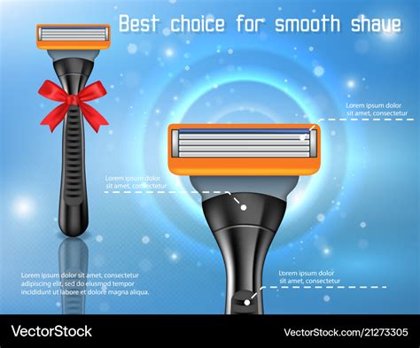 Shaving Razor Ads Realistic Royalty Free Vector Image