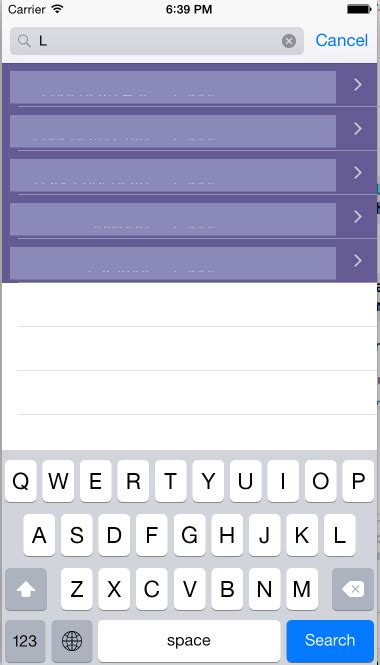 Ios Search Results Tableview Adjusting Problems Stack Overflow