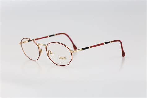 Zeiss 5615 4100 Vintage 90s Gold And Tortoise Oval Hexagon Eyeglasses