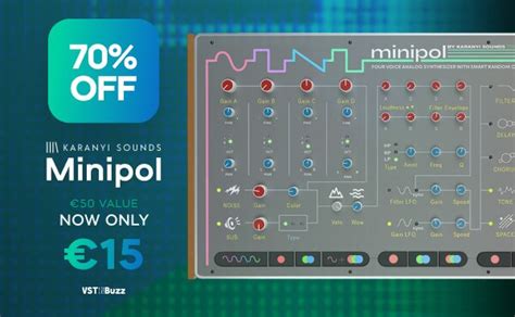 Minipol Analog Synthesizer Plugin By Karanyi Sounds On Sale At 70 OFF