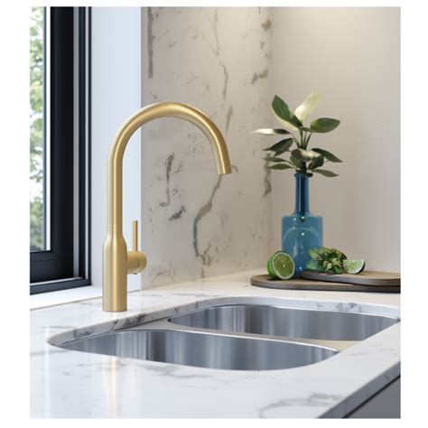 Eirline Eli Brushed Brass Kitchen Tap Single Lever Home Luxuries