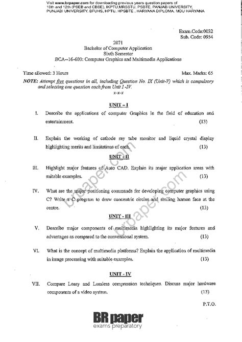 Cgma6thmay2021 Prev Year Question Paper Bachelour Of Computer
