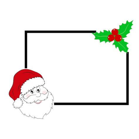 Moldura De Natal Com Papai Noel E Azevinho Banner Elemento De Design