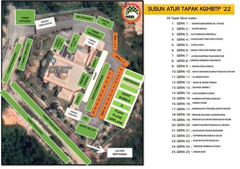 Layout Tapak Untuk Karnival Masjid Bandar Tasik Puteri