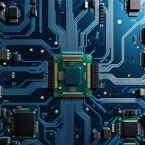 Premium Ai Image Advanced Technology Visualization Circuit Board Cpu Processor Microchip