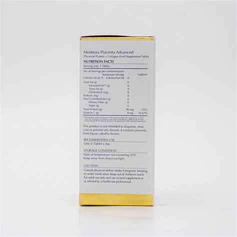 Mosbeau Placenta White Advanced Tablet 650 Mg X 120 Tablets Look At Me