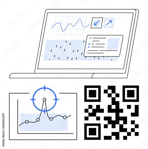Laptop Screen Displaying Graphs Charts Data Sheets And Navigation