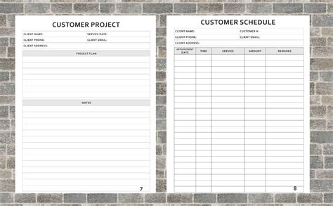 Customer Log Book Client Book To Track Appointments Services